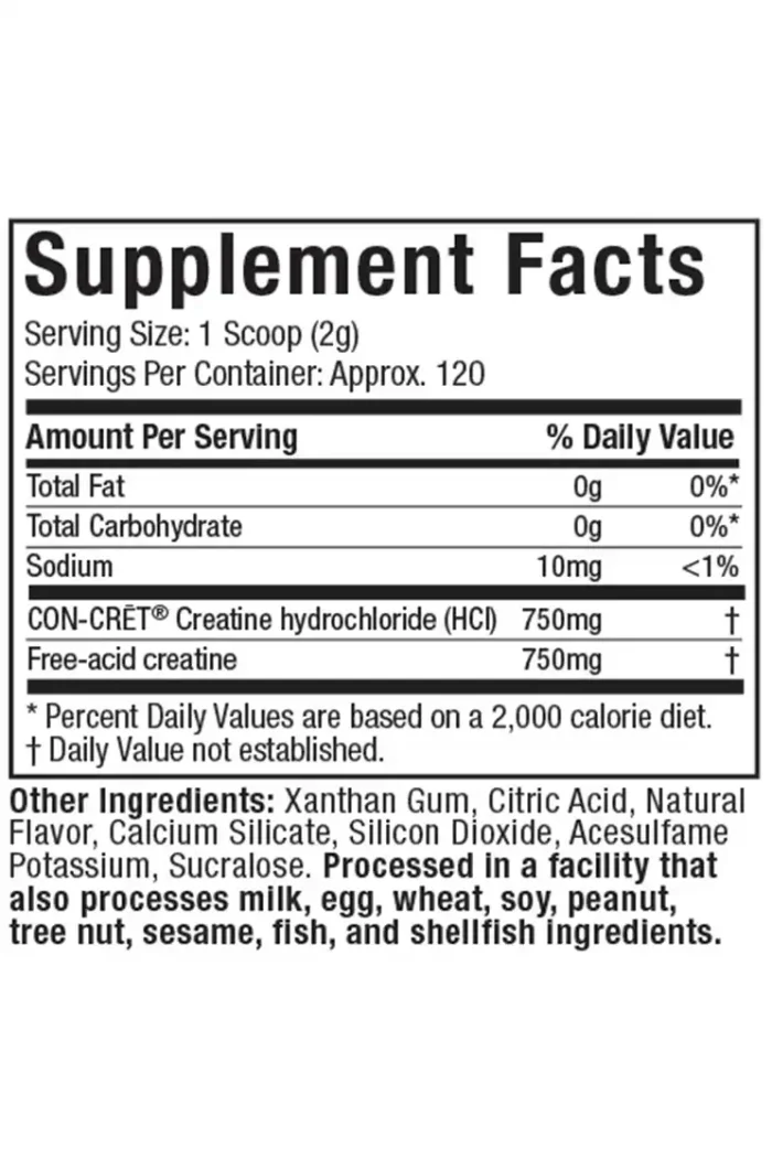Creatine Hcl Muscletech | NBS Supplements