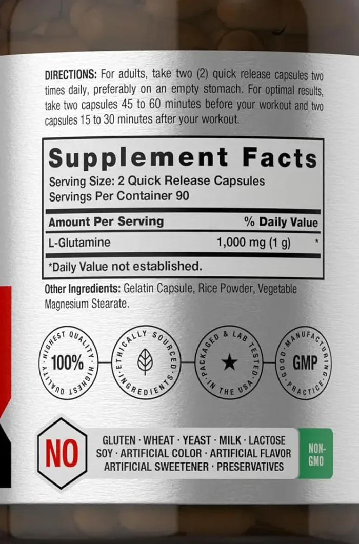 Glutamine 1000mg Horbaach | NBS Supplements